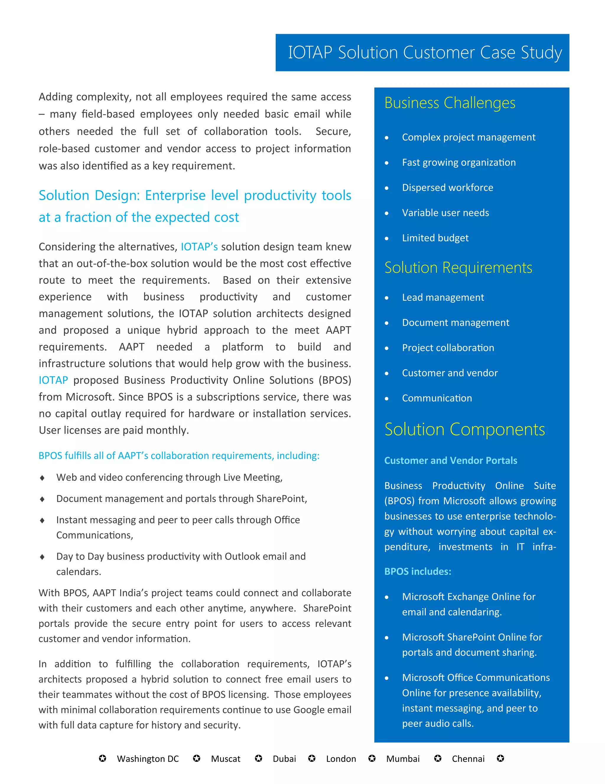 AAPT INDIA - Case Study | PDF | Computer Software and Applications | Computing