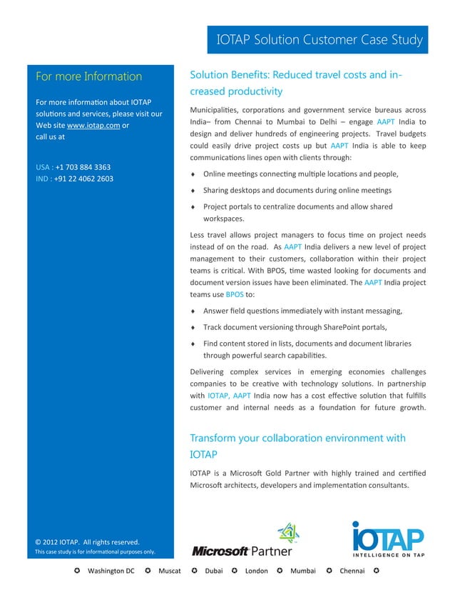 AAPT INDIA - Case Study | PDF | Computer Software and Applications | Computing