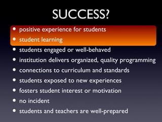 Rethinking the roles of informal science environments and classroom ...