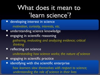 Rethinking the roles of informal science environments and classroom ...