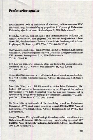 Aarbog 15 1985_tidsskriftoversigt_og_forfatterfortegnelse | PDF