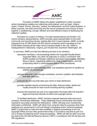 Aarc summary and methodology | PDF
