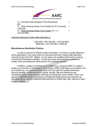 Aarc summary and methodology | PDF