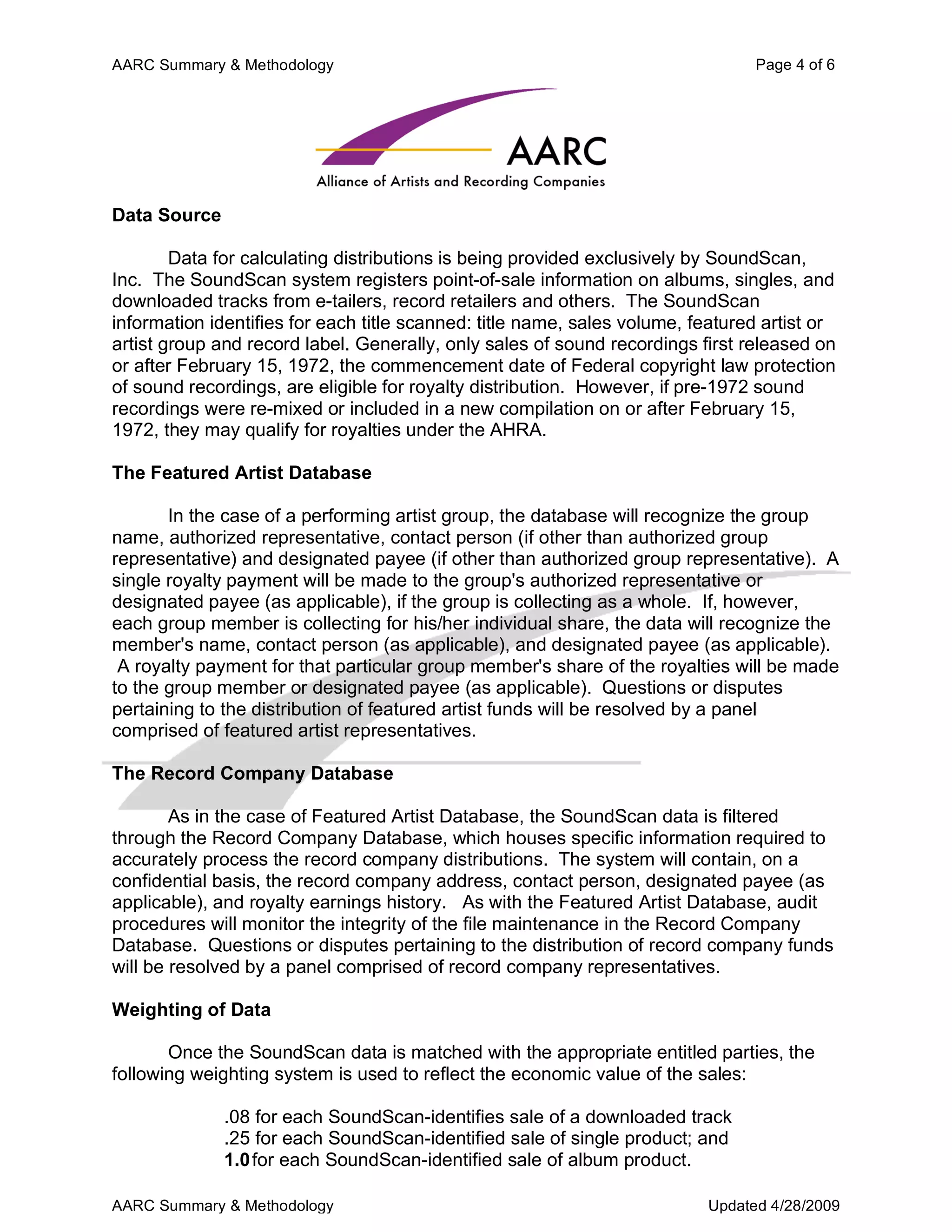 Aarc summary and methodology | PDF