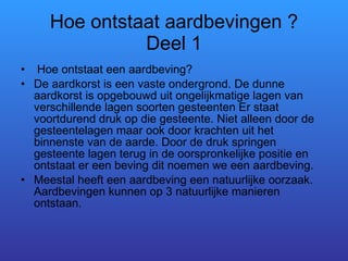 Aardbevingen van kelly | PPT | Geology | Science