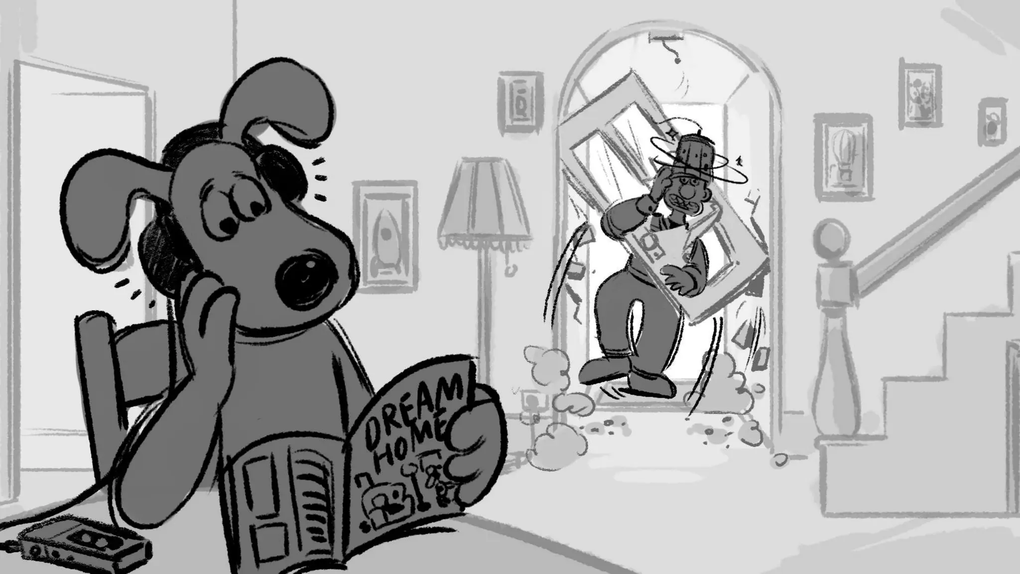 Aardman Academy Storyboard - Wallace and Gromit in Dream Home | PPTX