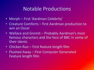 Aardman animation | PPTX
