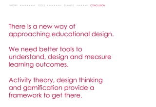 A model for using activity theory in education design: a gamification ...