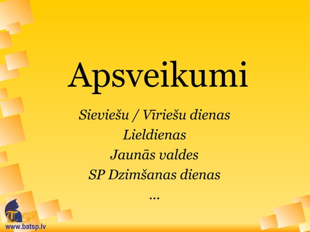 Ārējo sakaru virziena pusgada atskaite | PPT