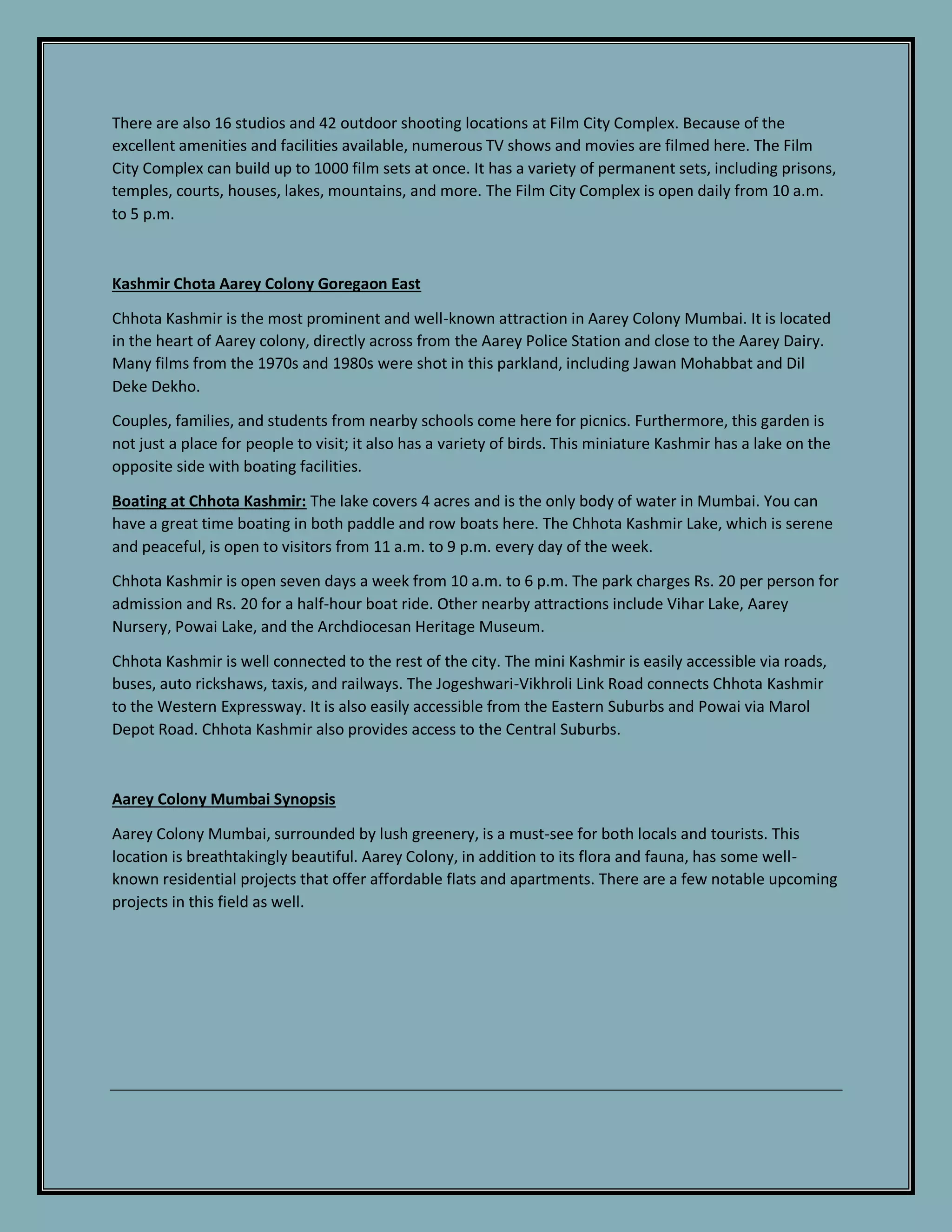 Aarey Colony Goregaon Mumbai.pdf
