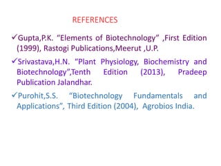 CONCEPT AND SCOPE OF BIOTECHNOLOGY BY AARIF | PPTX