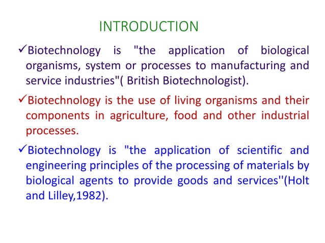 CONCEPT AND SCOPE OF BIOTECHNOLOGY BY AARIF | PPTX