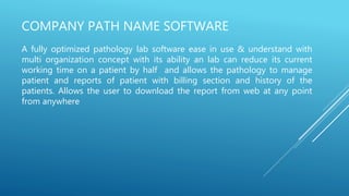 Pathology Lab Software | PPTX