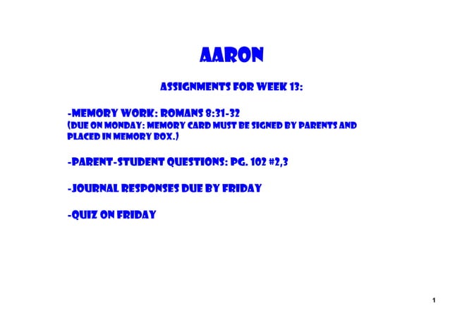 Aaron | PPT