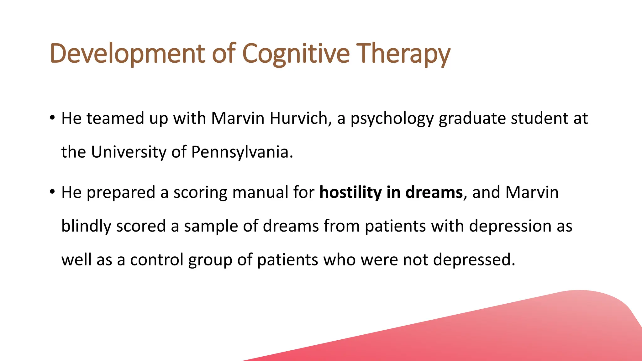 Aaron Beck - father of cognitive therapy and cognitive behavioral ...