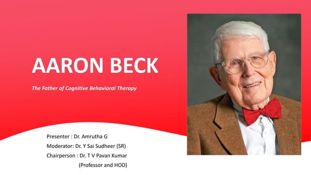 Aaron Beck - father of cognitive therapy and cognitive behavioral ...
