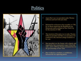 Aaron burr completed | PPT
