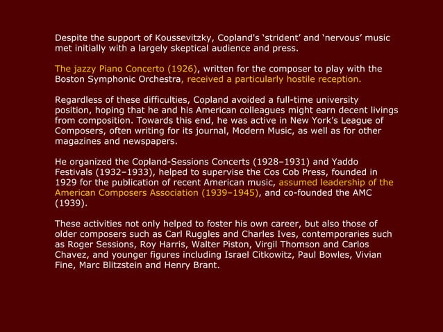 Aaron Copland - Biography | PPS