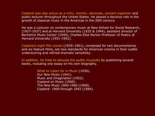 Aaron Copland - Biography | PPS