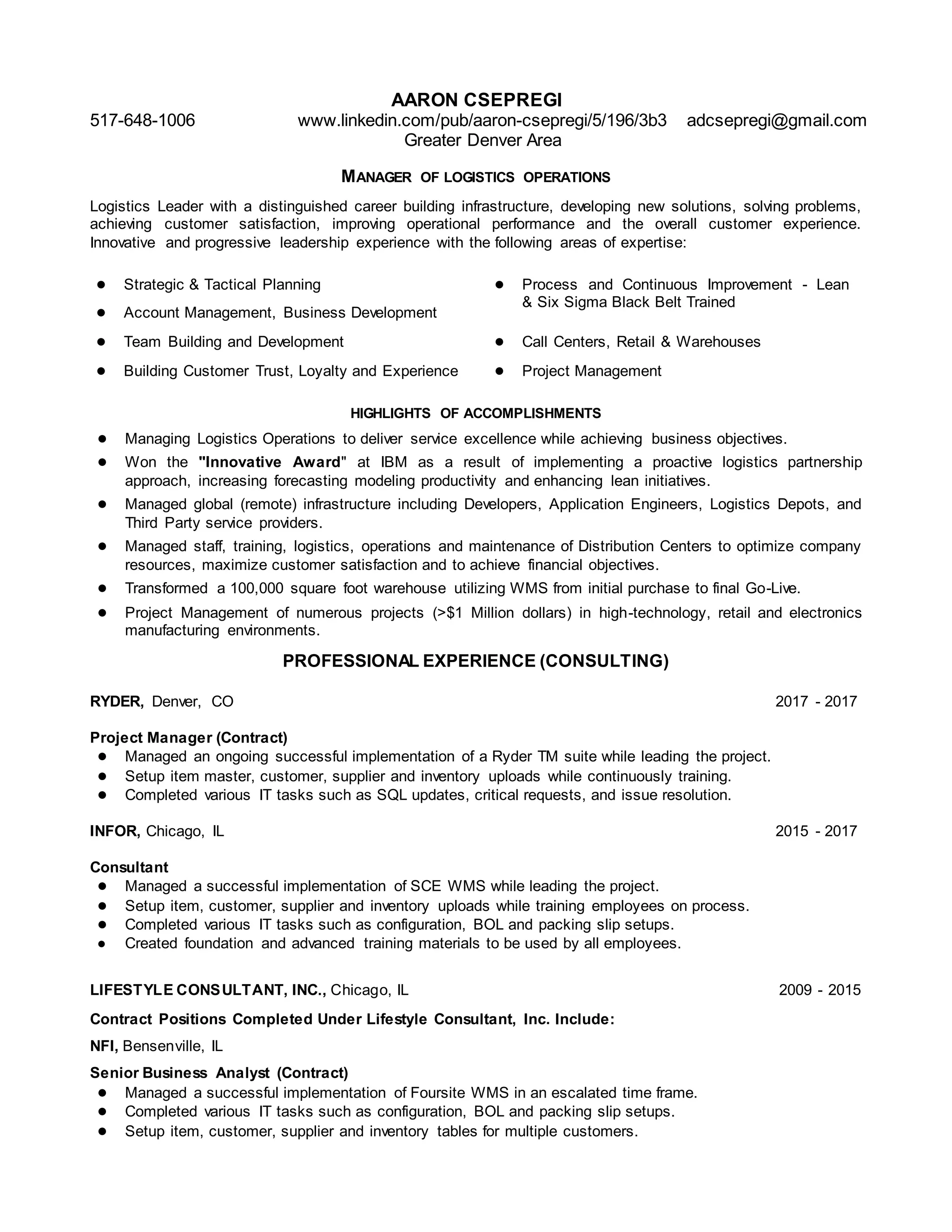 Aaron csepregi 2017 resume | DOCX