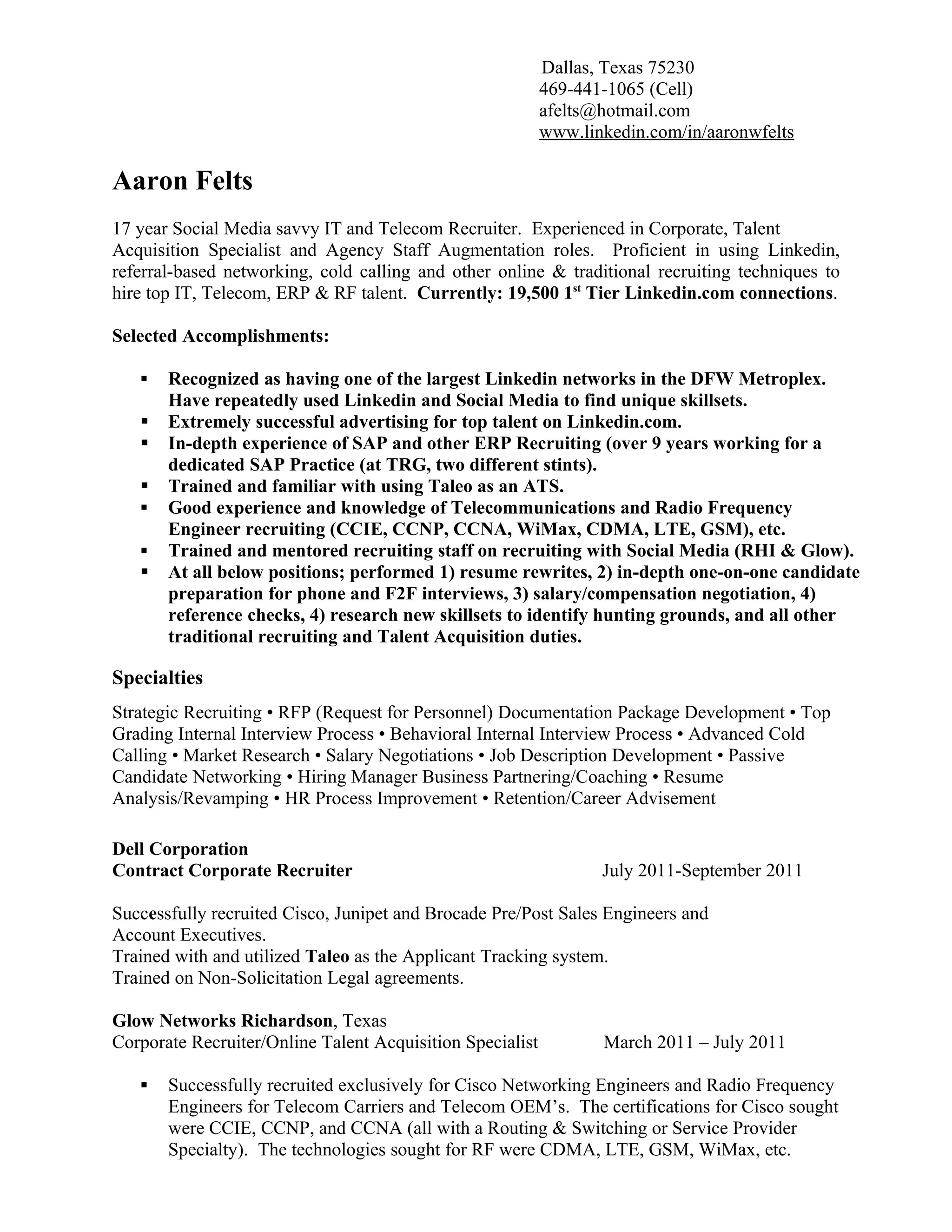 Aaron Felts 2011 | DOC