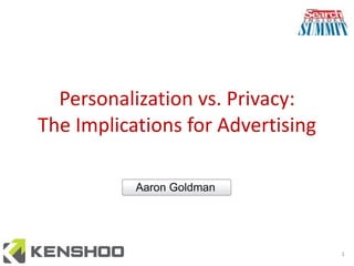 Personalization vs. Privacy: Implications for Advertising | PPT