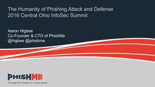 Aaron Higbee - The Humanity of Phishing Attack & Defense | PPT
