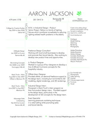 Aaron Jackson Resume Packet | PDF