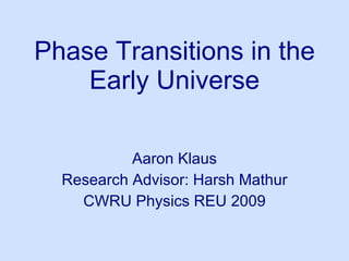 Aaron Klaus Presentation | PPT