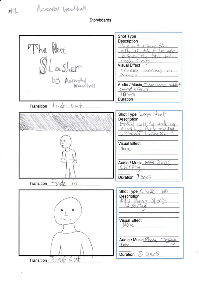 Storyboards for Horror Movie | PDF | Video Production | Content Production