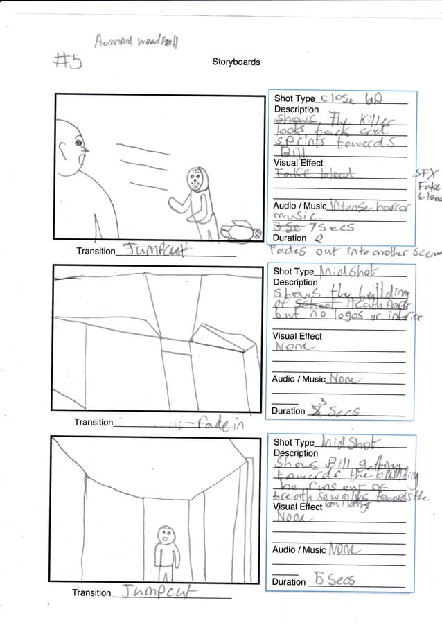 Storyboards for Horror Movie | PDF | Video Production | Content Production