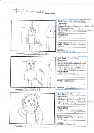 Storyboards for Horror Movie | PDF
