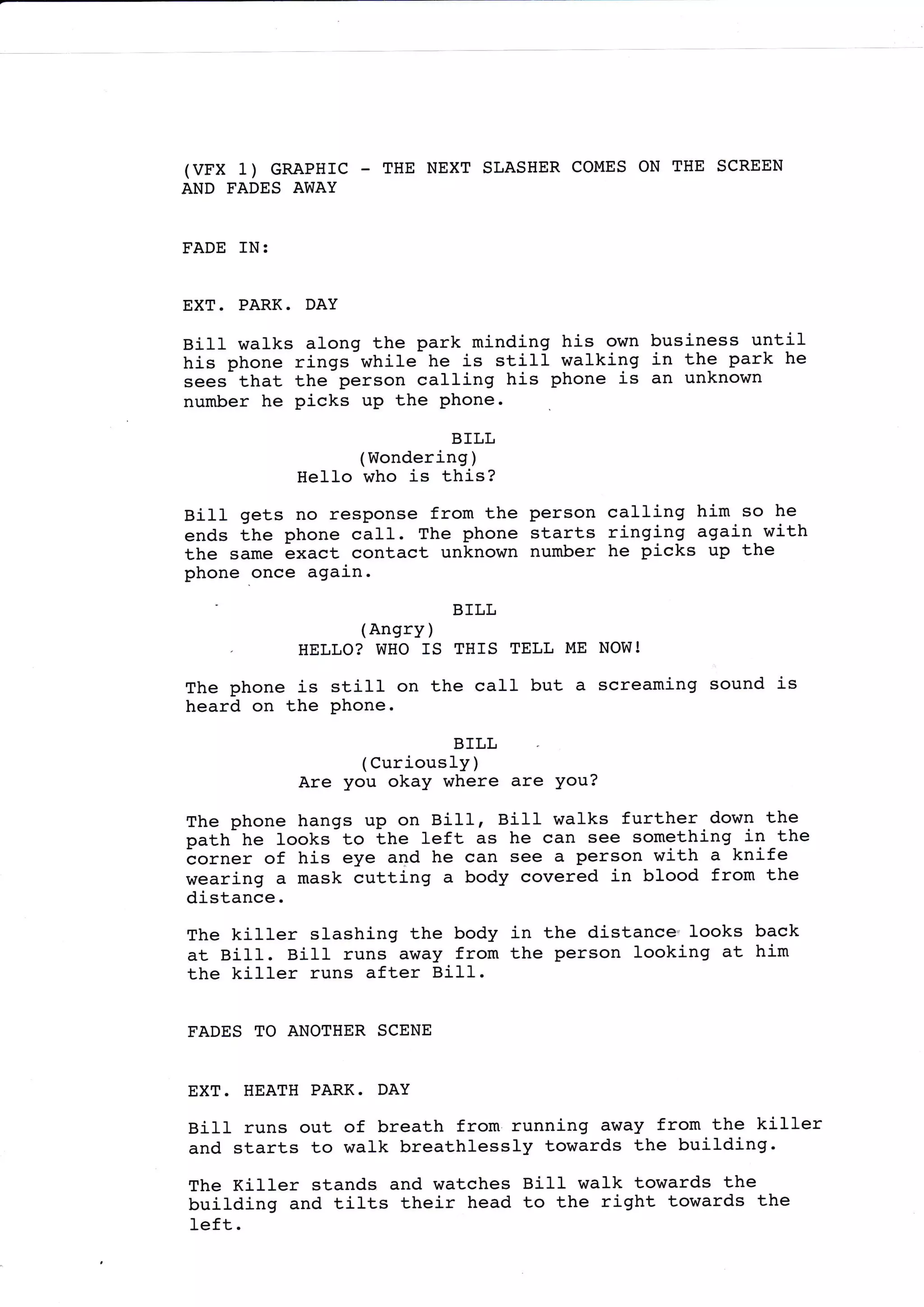 Script For Horror Movie | PDF