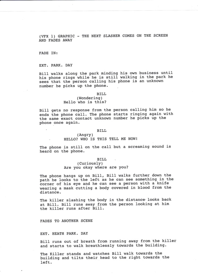Script For Horror Movie | PDF