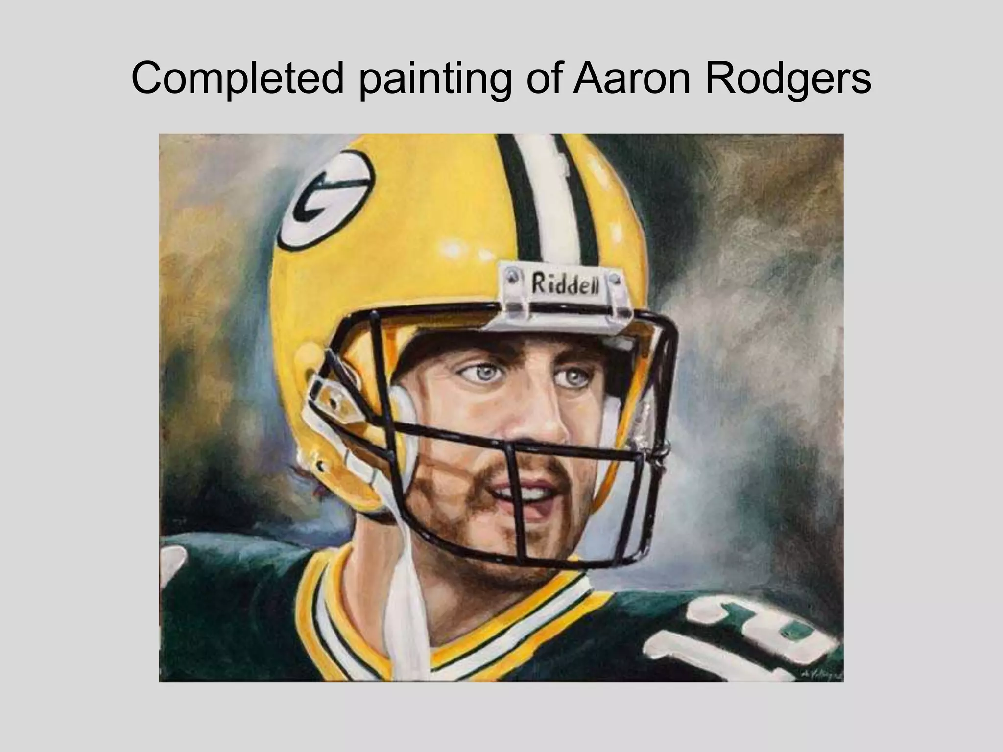 Green Bay Packers Aaron Rodgers Acrylic Painting | PPTX