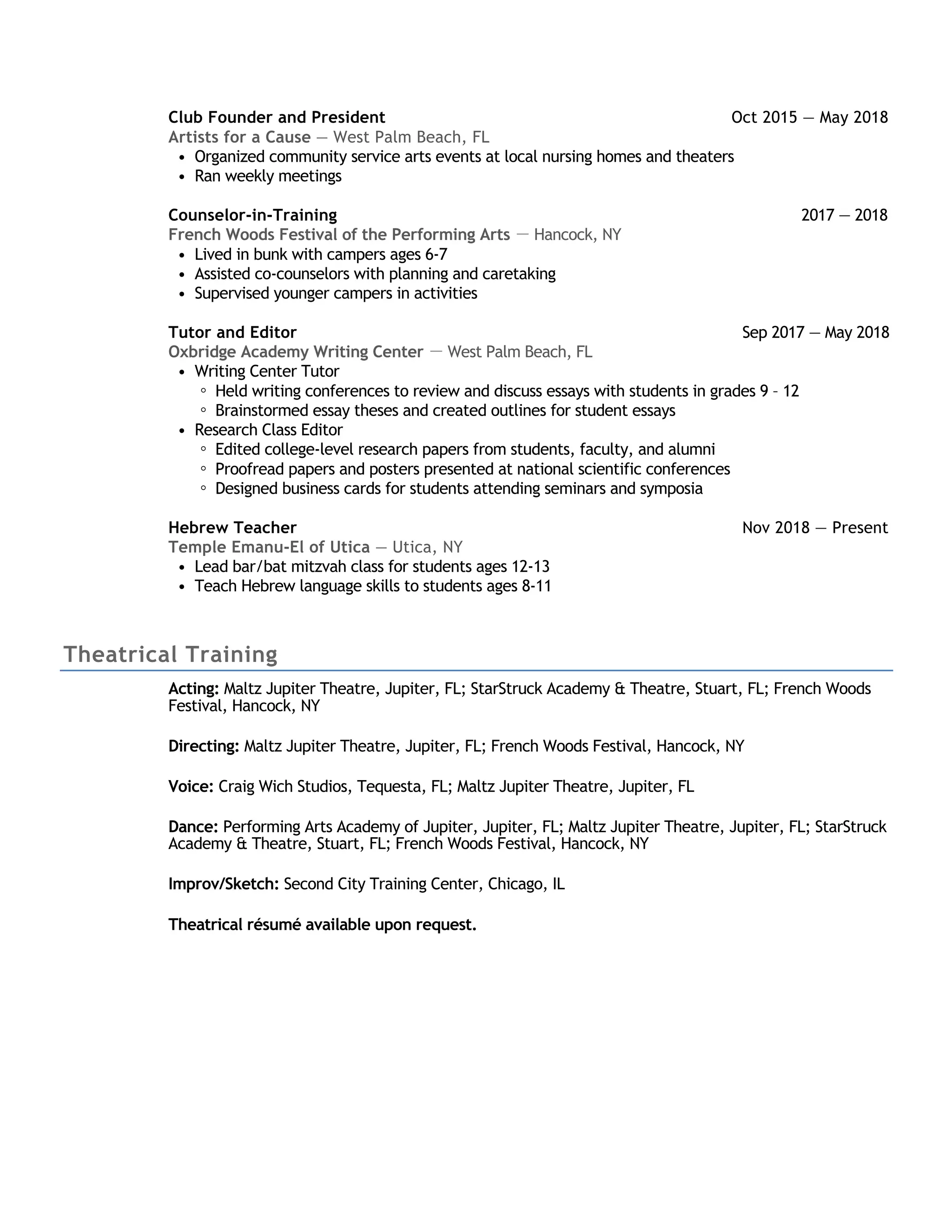 Aaron Simons Professional Resume | PDF