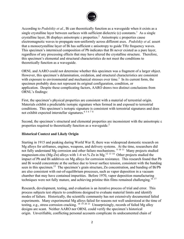 All-domain Anomaly Resolution Office Supplement to Oak Ridge National ...
