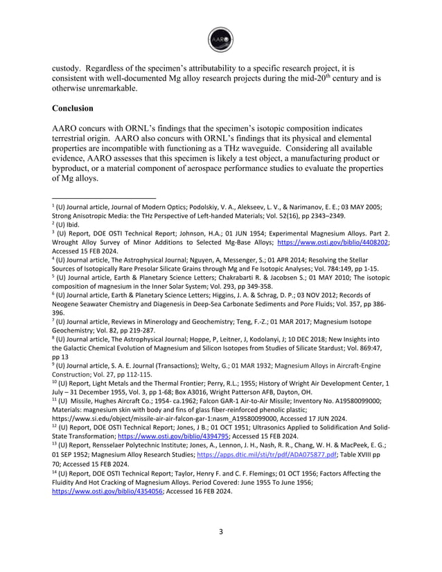 All-domain Anomaly Resolution Office Supplement to Oak Ridge National ...