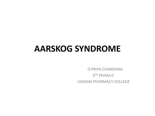 AARSKOG SYNDROME.pptx