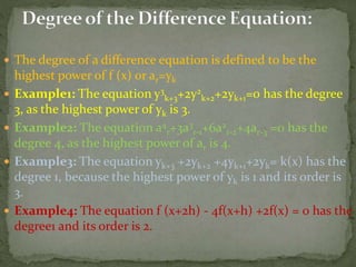 LINEAR RECURRENCE RELATIONS WITH CONSTANT COEFFICIENTS | PPTX