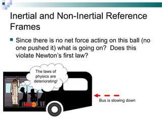 inertial and non inertial frames of reference Aarti panwar BSC I 2018 | PPT