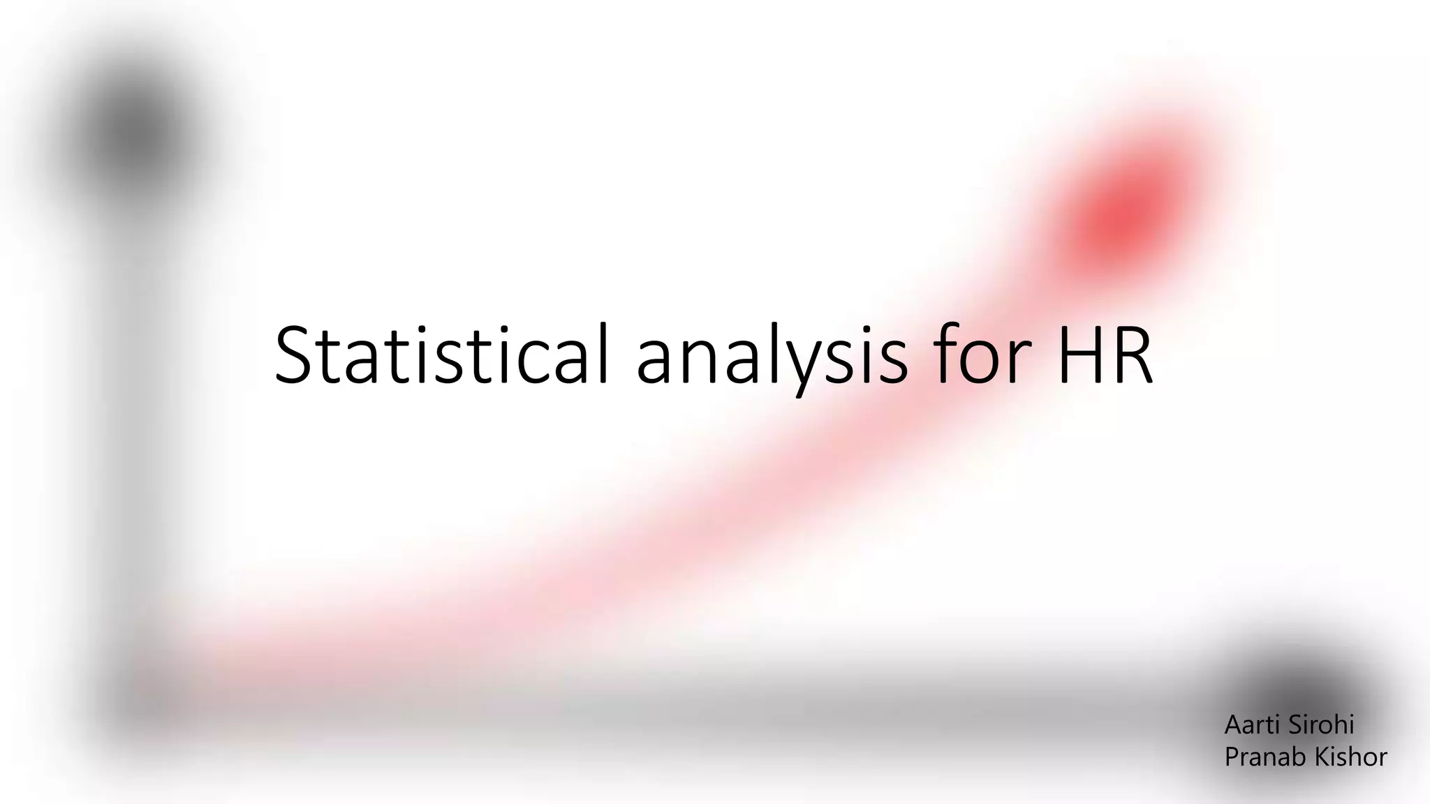 Statistical Analysis for HR | PPTX