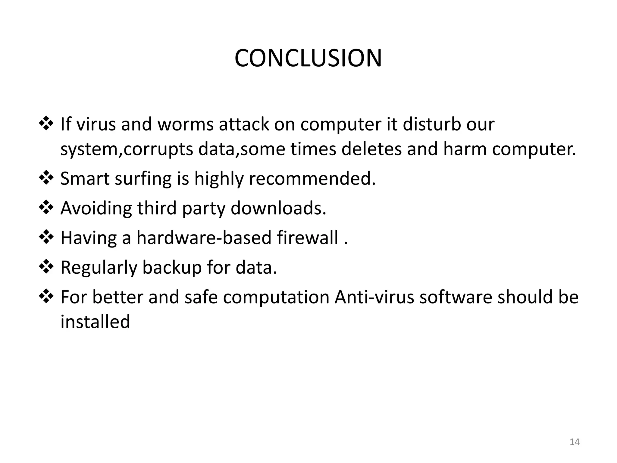 Virus and Worms | PPTX