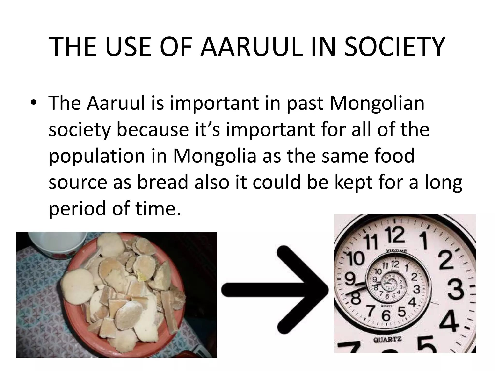 Aarull traditional food from Mongolia Matthew 6A | PPTX