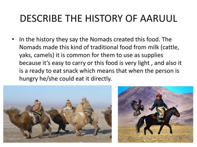 Aarull traditional food from Mongolia Matthew 6A | PPT | Free Download