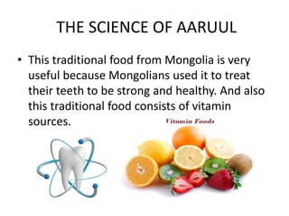 Aarull traditional food from Mongolia Matthew 6A | PPTX
