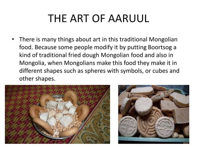 Aarull traditional food from Mongolia Matthew 6A | PPT | Free Download