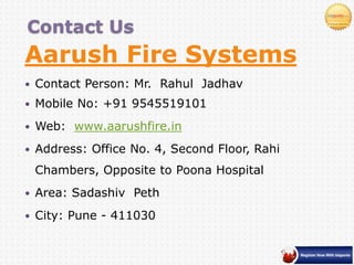 Fire Fighting Components & System In Pune - Aarush Fire | PPTX