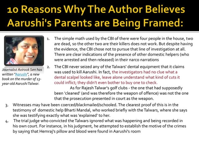 Aarushi talwar murder case | PPTX