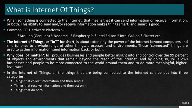Internet Of Things Introduction | PPT